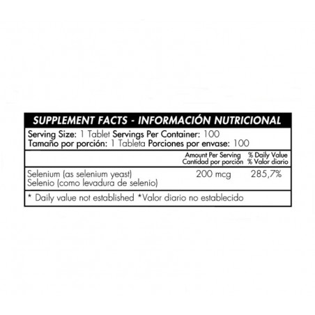 Comprar Selenio 200 Mcg x 100 Tab - Healthy America - Supernat