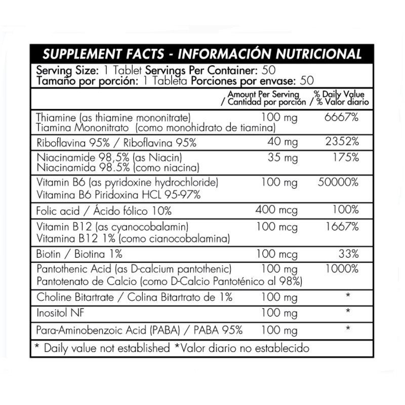 Comprar B-100 Complex x 50 Tab - Healthy America - Supernat