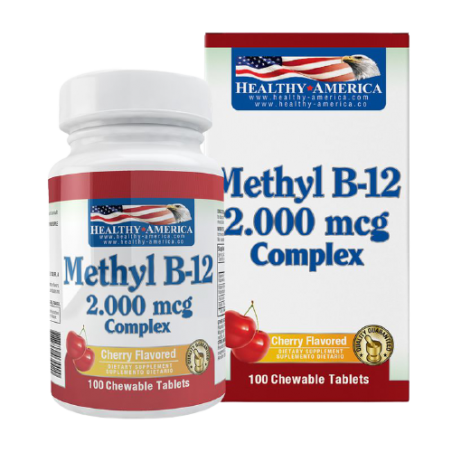 Methyl B 12 X 2000 Mcg X 100 Tab Chewable - Healthy America - Supernat
