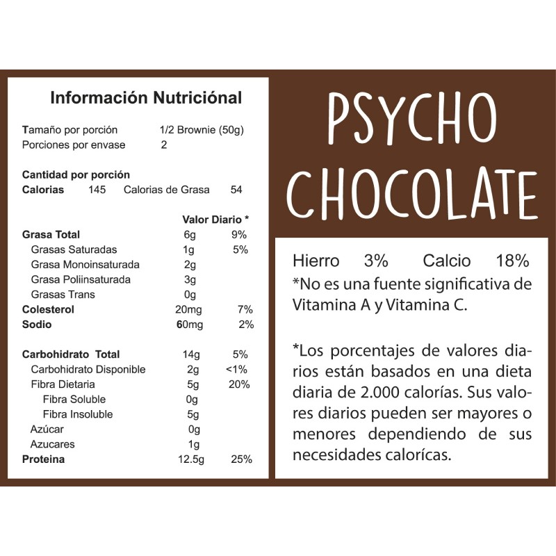 Brownie De Proteina X 100 Gr Chocolate - Elemental - Supernat
