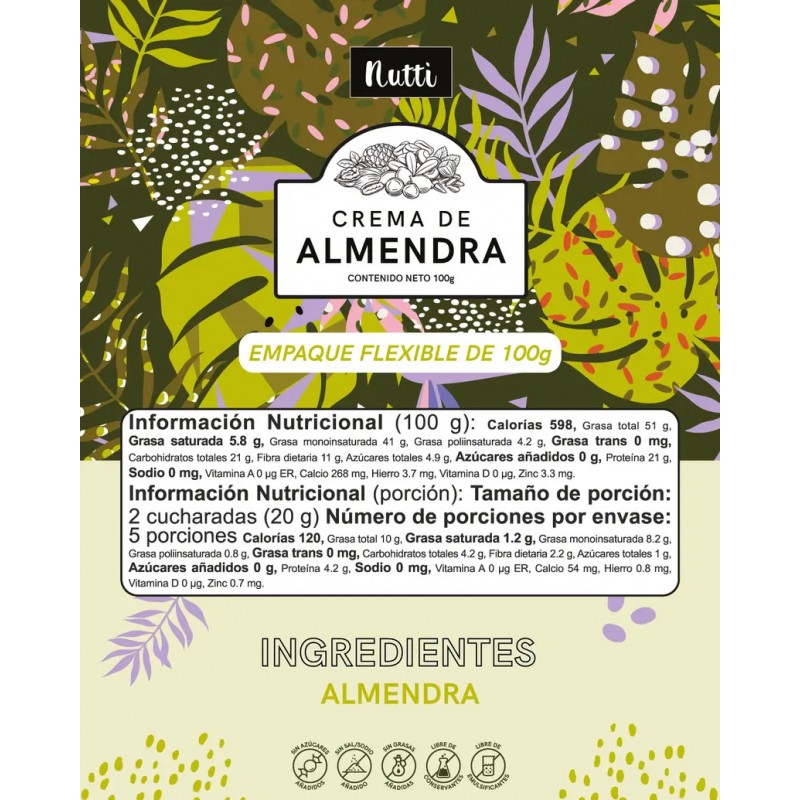 Flexible Crema De Almendra X 100 Grs - Nutti - Supernat