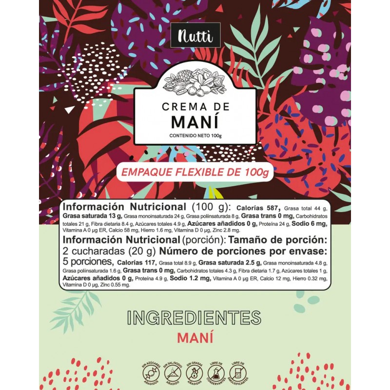Flexible Crema de Maní X 100 Grs - Nutti - Supernat